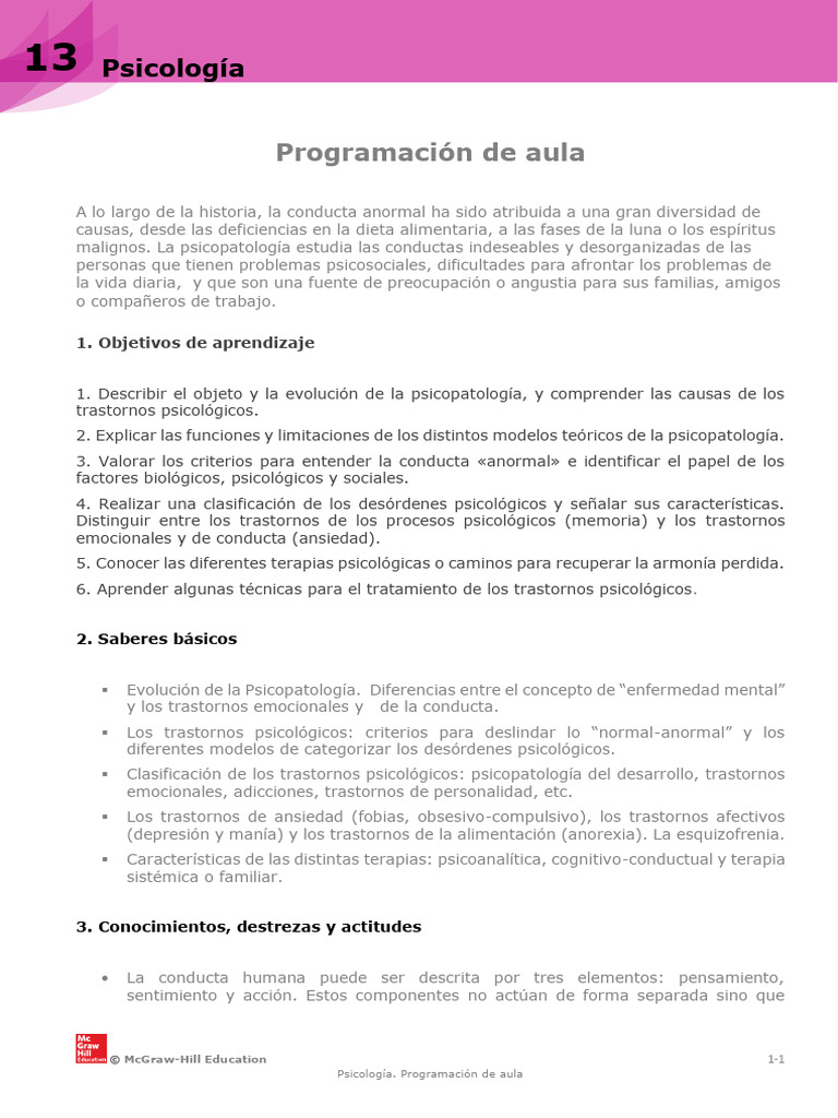 Psico U13 Pda 01 | PDF | Trastorno mental | Sicología