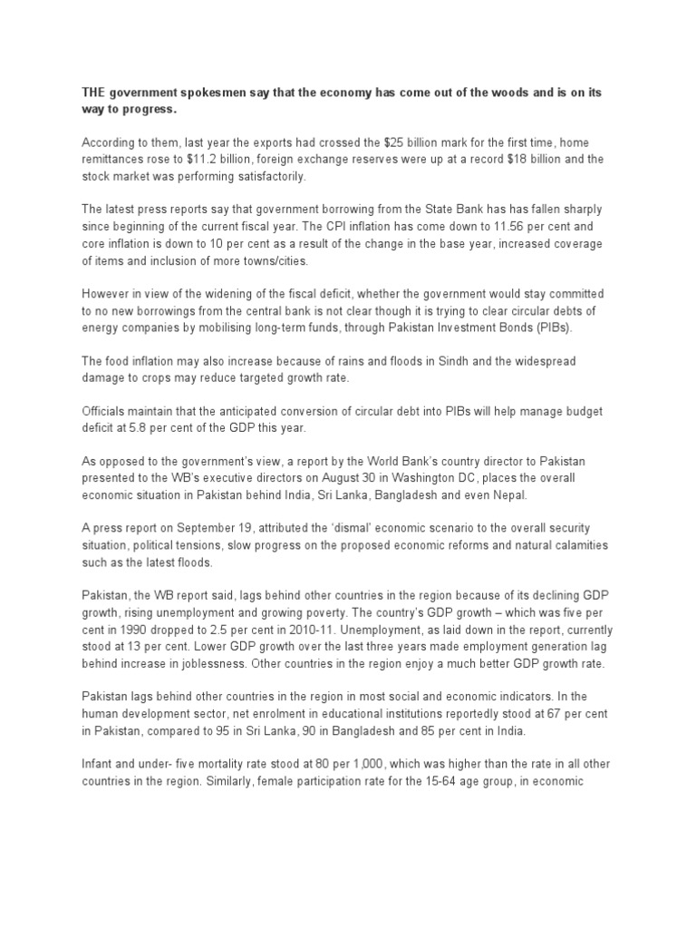 Article Economics | PDF | Government Budget Balance | Inflation