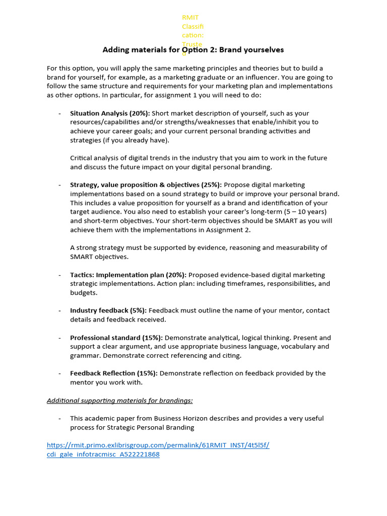 Adding Materials For Option 2 | PDF