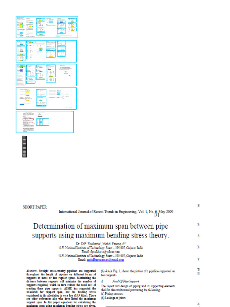 Pipes. Maximum Span Between Pipe Supports For A Given Maximum Bending ...