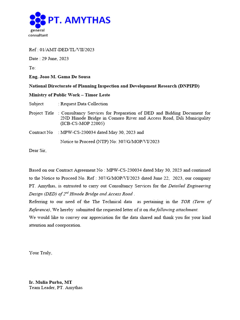 Request Letter Data Primer | PDF