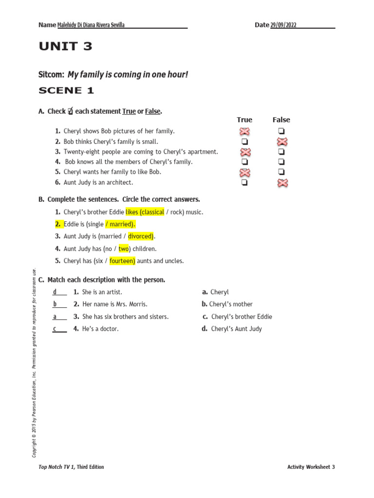 UNIT 3 Top Notch TV | PDF