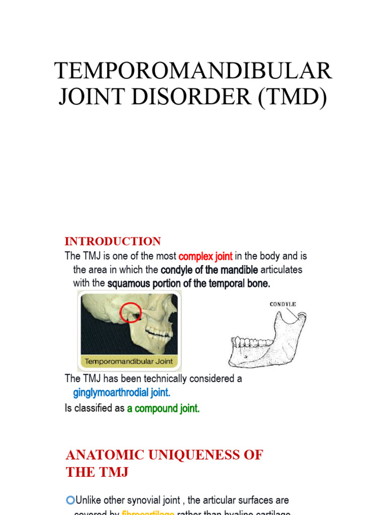 Temporomandibular Joint Disorder (TMD) | Download Free PDF | Skeletal ...