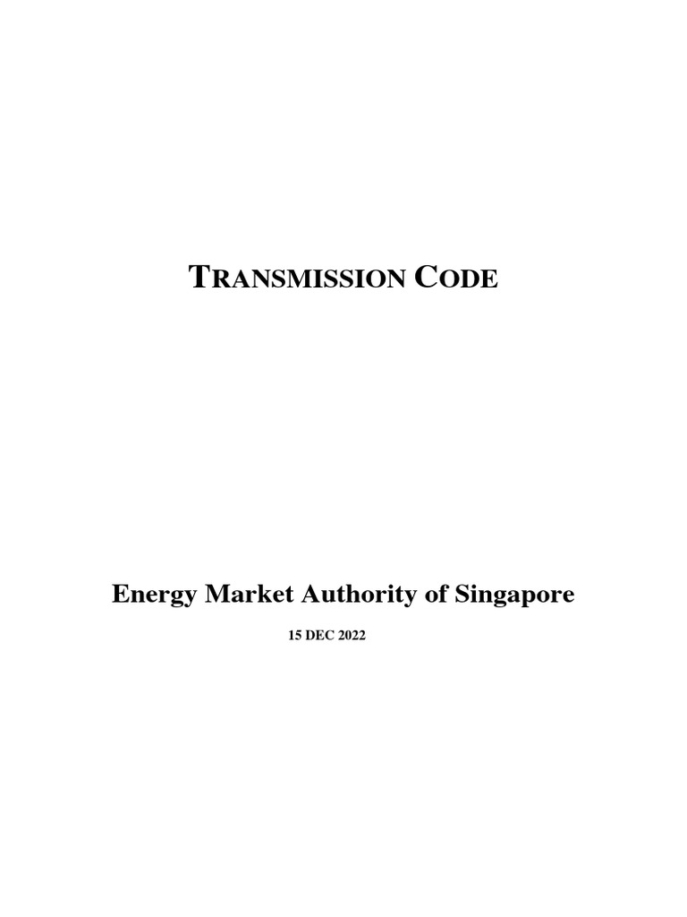 Transmission Code 15dec2022 SG | PDF