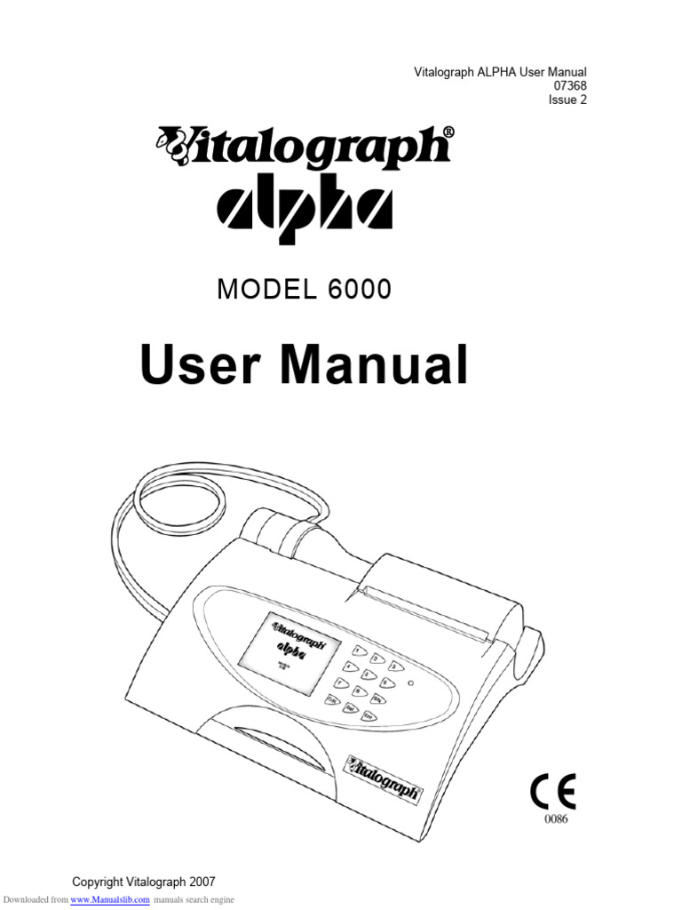 Alpha - 6000 ESPIROMETRO USUARIO MANUAL | PDF