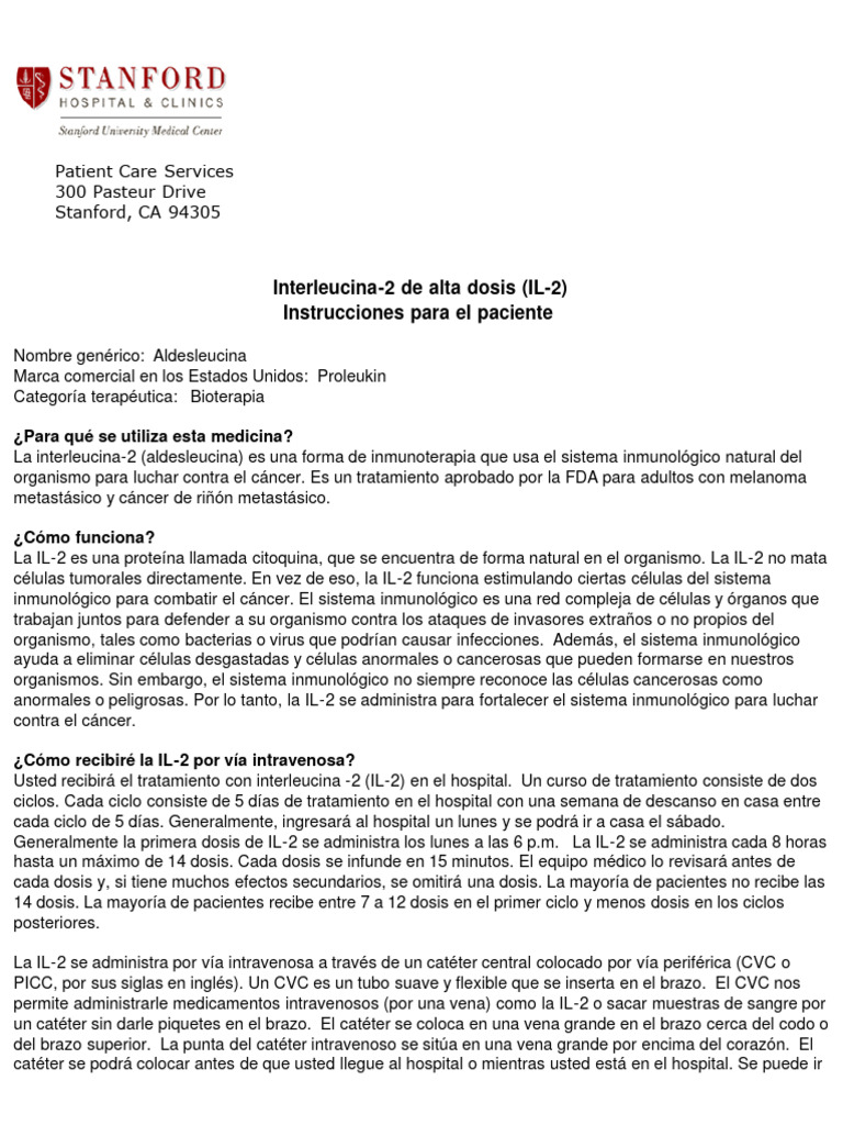 Interleucina 2 | Descargar gratis PDF | Inmunoterapia | Sistema inmune