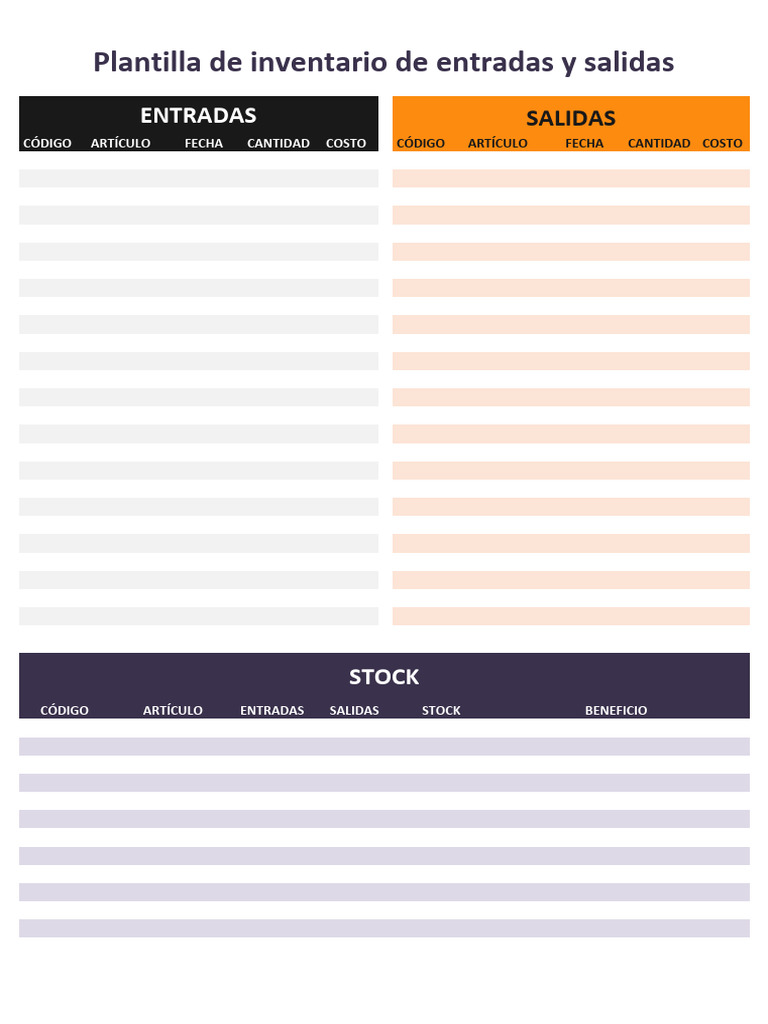 Plantillas de Inventario en Excel Entradas y Salidas PDF | PDF | Negocios | Informática