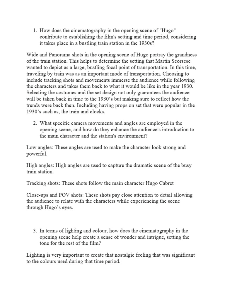 Film Studies Assignment 1 - Lauren Montgomery | PDF