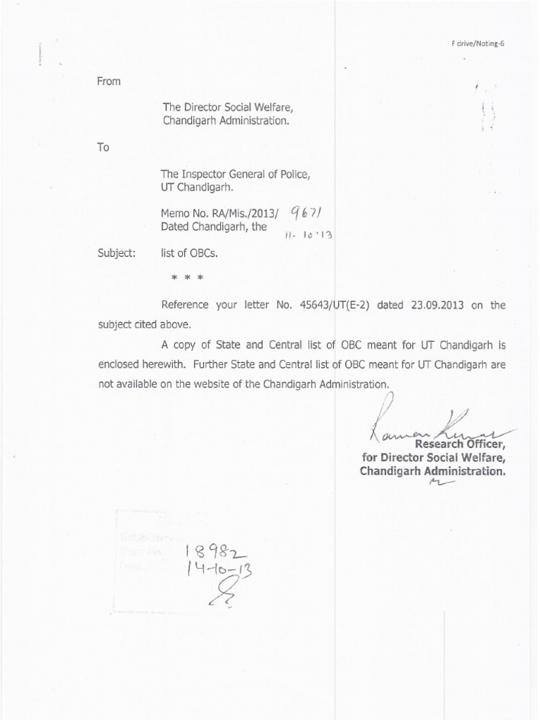 Central State Obc Castes | PDF
