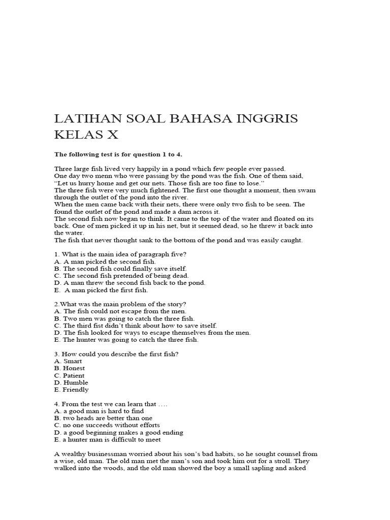 Latihan Soal Bhs Ingg Genap 24 | PDF