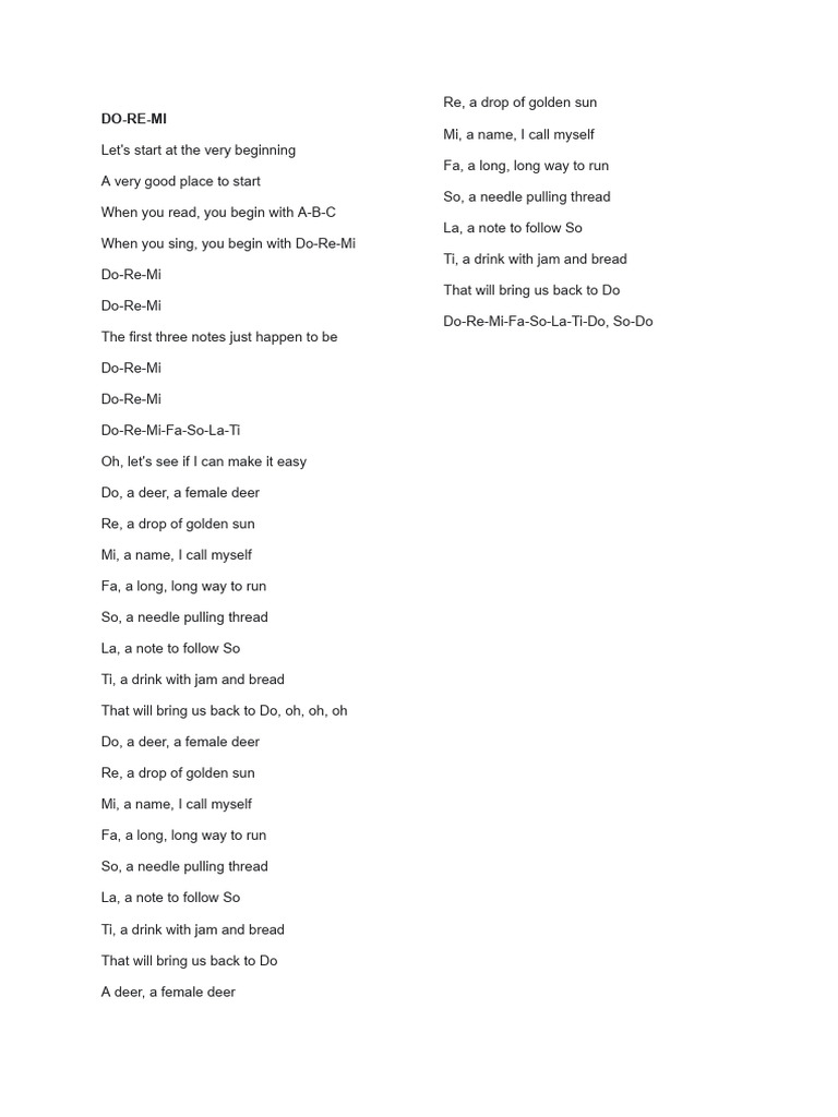 Concert Lyrics | PDF