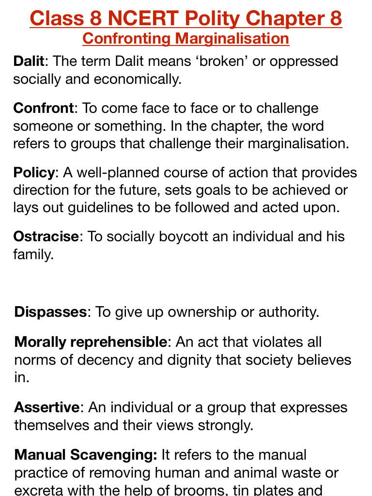 8th Polity 8th CHPT | PDF | Dalit | Social Exclusion