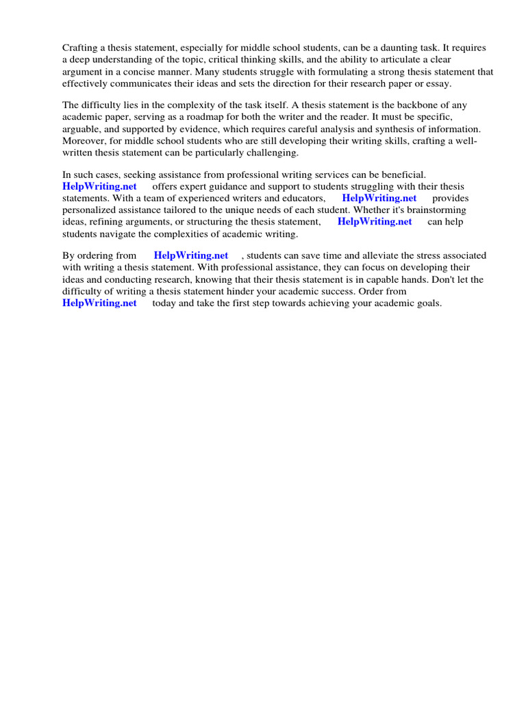 Teaching Thesis Statements Middle School Powerpoint | PDF