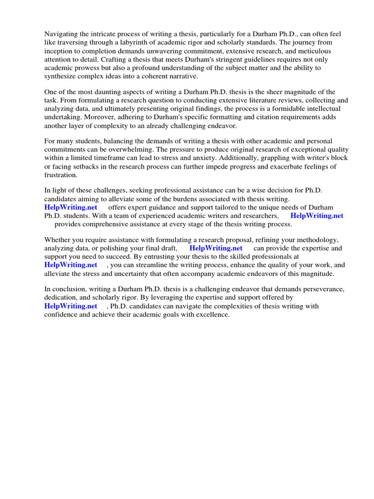 Durham PHD Thesis Guidelines | PDF | Thesis | Doctor Of Philosophy