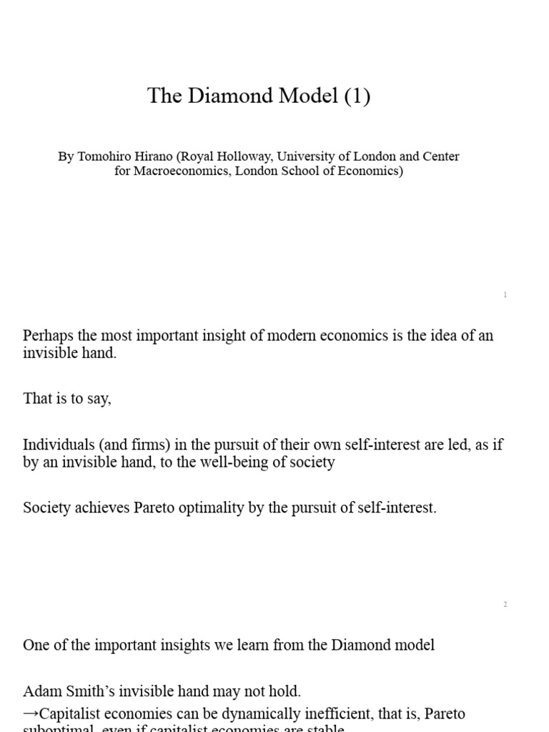 The Diamond Model 1 | PDF | Labour Economics | Production Function