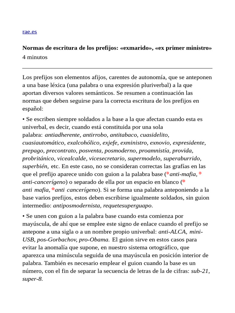 Ex Como Prefijo | PDF
