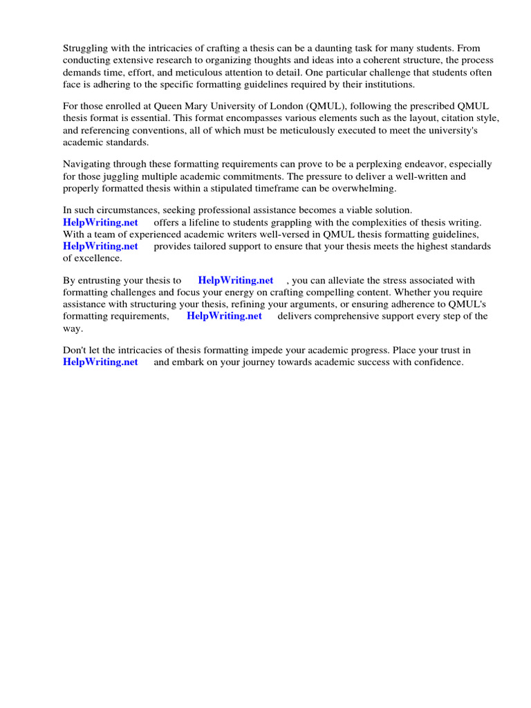 Qmul Thesis Format | PDF | Thesis | Hydrogeology