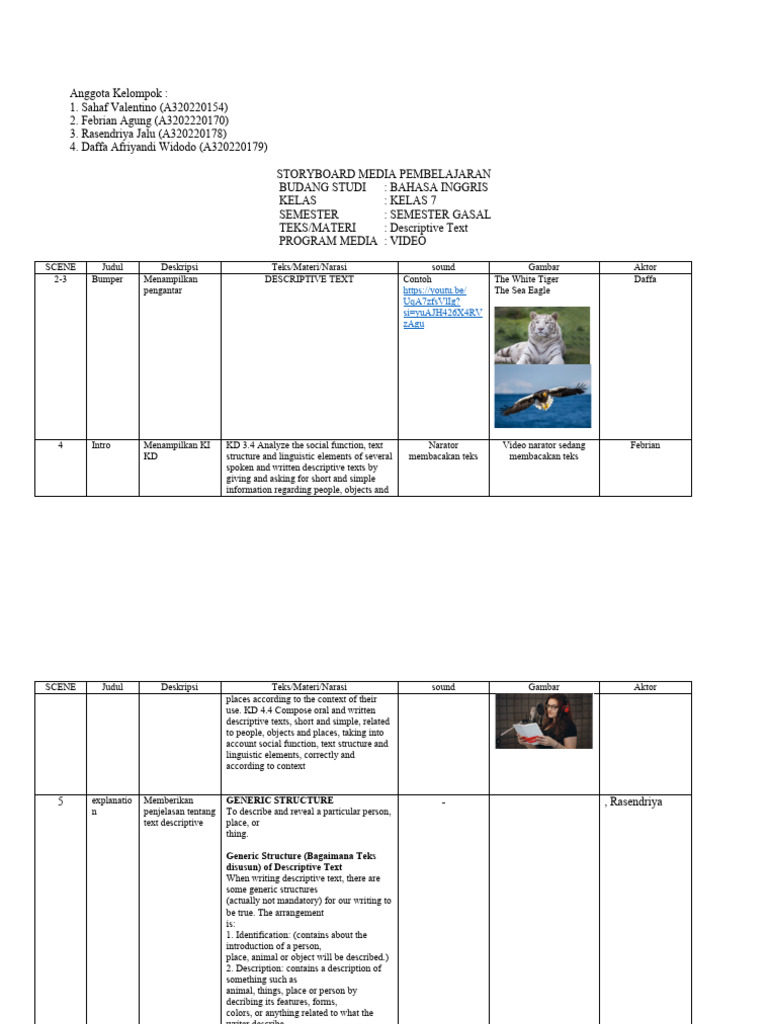 Story Board ICT | PDF | Verb | Linguistic Typology