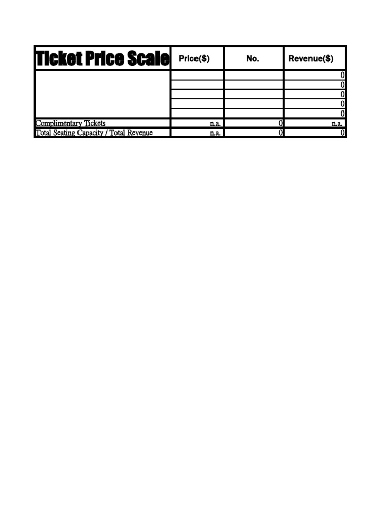 Ticket Pricing and Revenue Overview | PDF