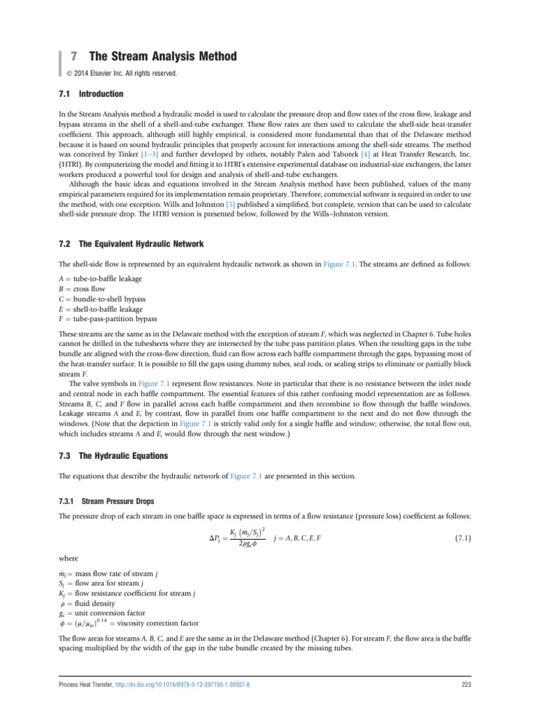 7 the Stream Analysis Method 2014 Process Heat Transfer | PDF | Reynolds Number | Heat Transfer