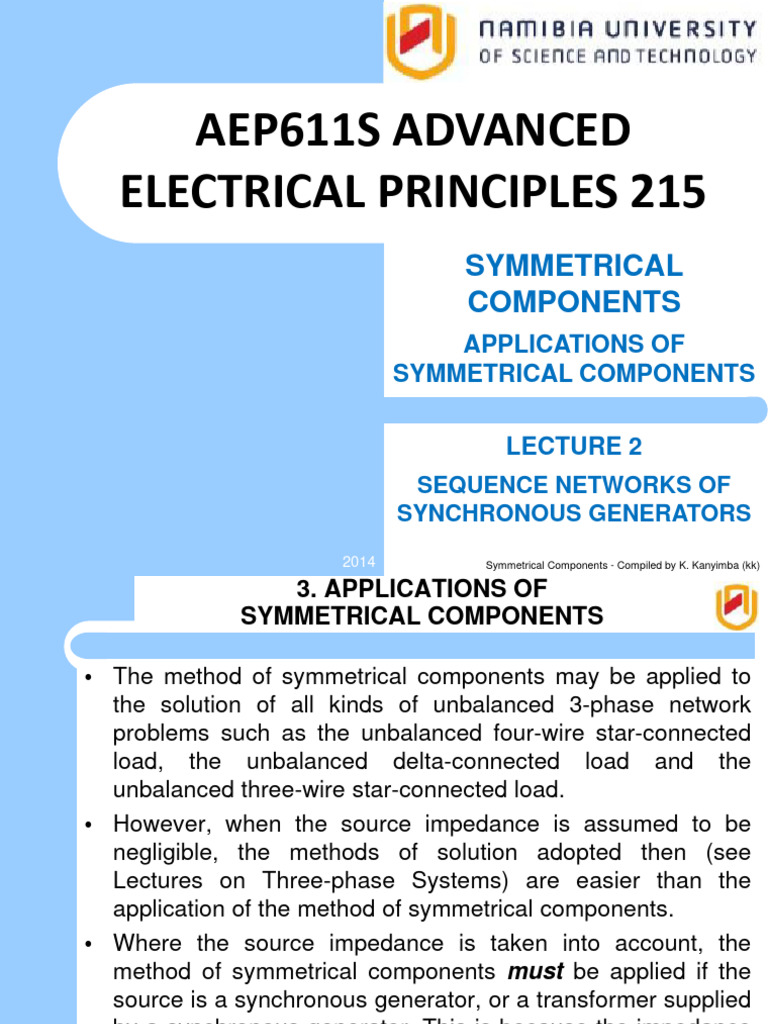 Aep215s Lect Notes Lecture On Symmcomps Lecture 2 Sem 1 2024 Pdf