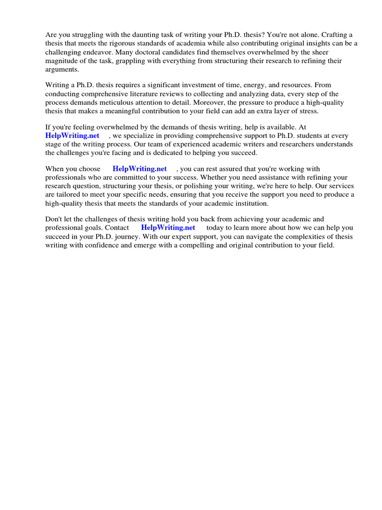 PHD Thesis Writing Grants | PDF | Thesis | Methodology