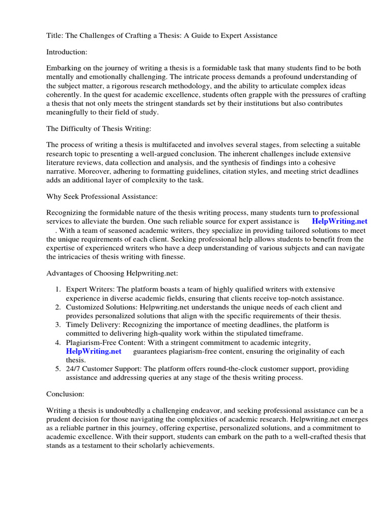 Sample Thesis Research Paper | Download Free PDF | Thesis | Essays