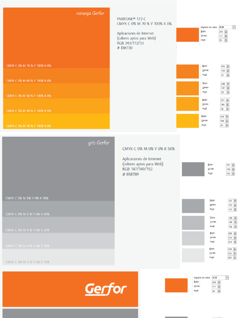 Colores gerfor | PDF