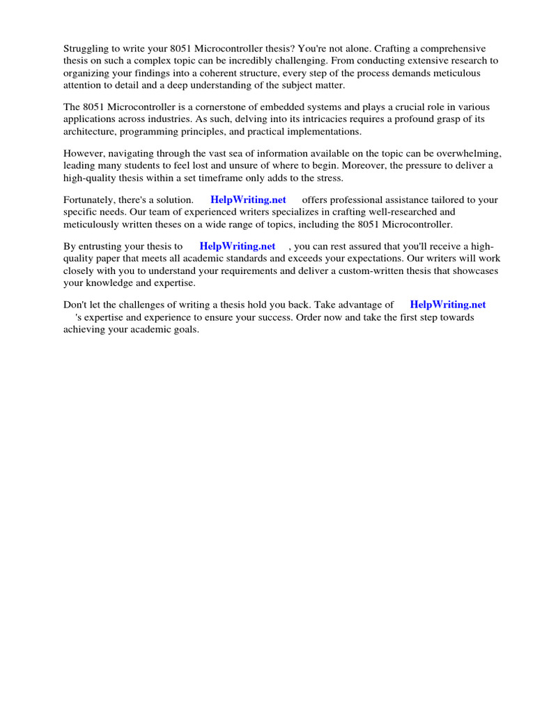 8051 Microcontroller Thesis | PDF | Microcontroller | Central ...