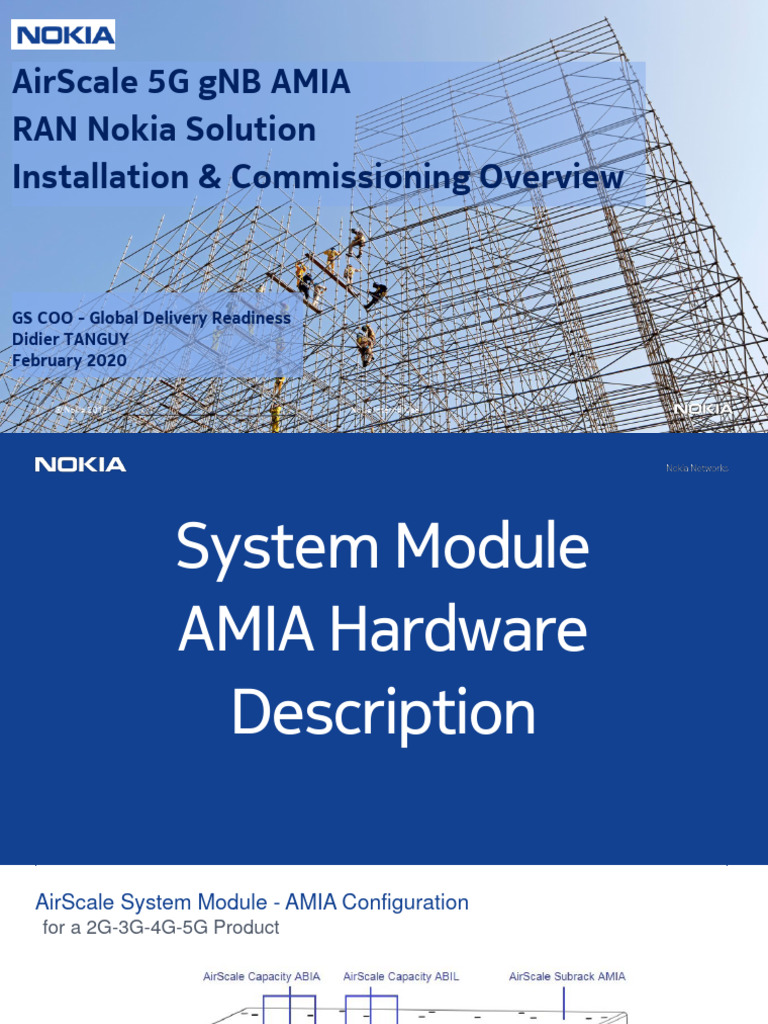 Nokia SRAN BTS - 5G NB AMIA Install - Connection Overview Ed1.0 20w06 ...
