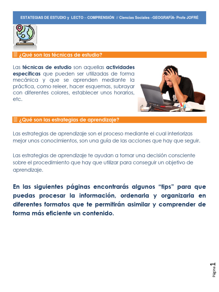 1 - T-CNICAS DE ESTUDIO y LECTO-COMPRENSI-N | PDF | Habilidades de estudio | Bibliografía