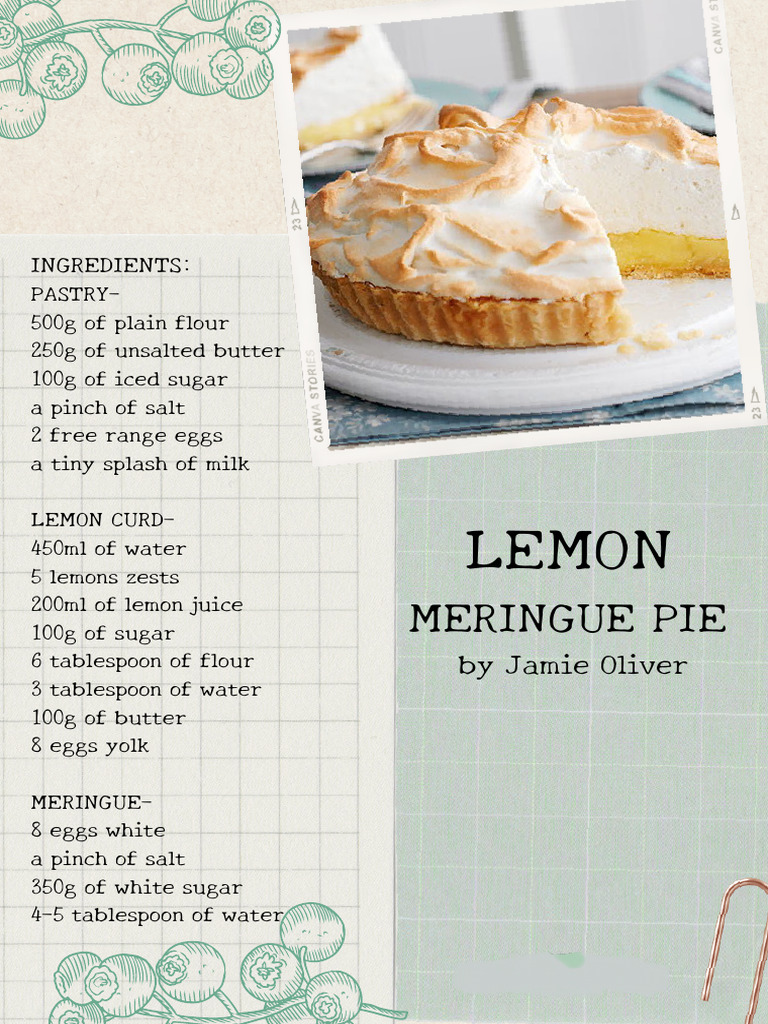 Documento A4 receta de tortitas álbum de recortes verde | PDF ...