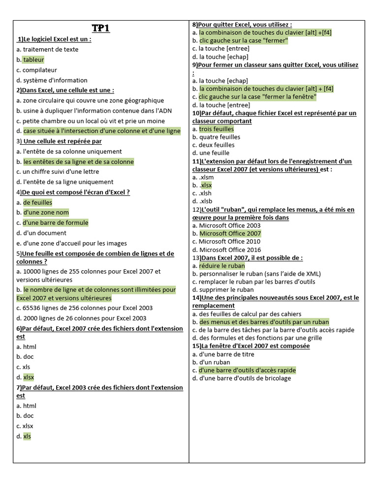 TP1 INFORMATIGQUE DE GESTION | PDF