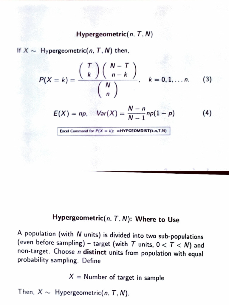 Hypergeometric Slides | PDF
