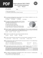 Klasowka-Wersja-B Sesja Z Plusem 2022-2023 KL 6 | PDF