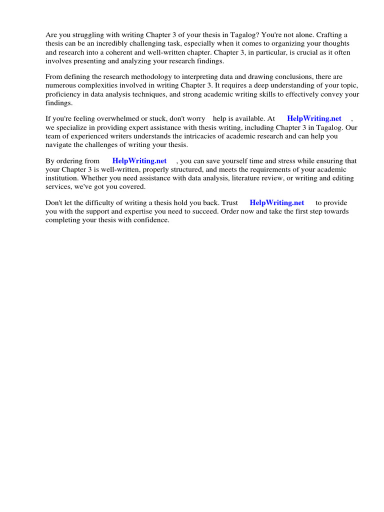 Chapter 3 Thesis Tagalog | PDF