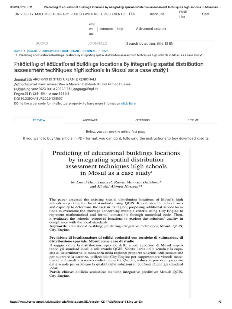 Predicting of Educational Buildings Locations by Integrating Spatial ... Predicting of Educational Buildings Locations by Integrating Spatial ...
