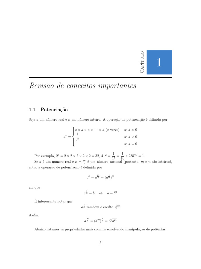 Fundamentos Importantes | PDF | Exponenciação | Álgebra abstrata