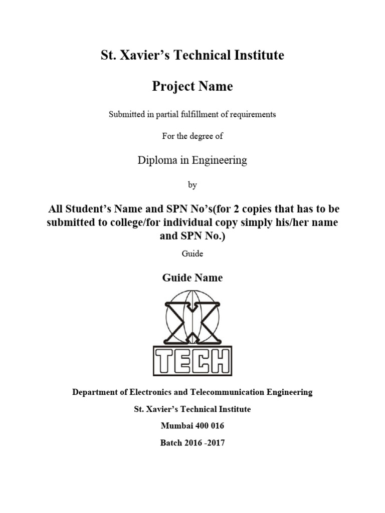 Final Year Project Black Book Guide | PDF | Mathematics