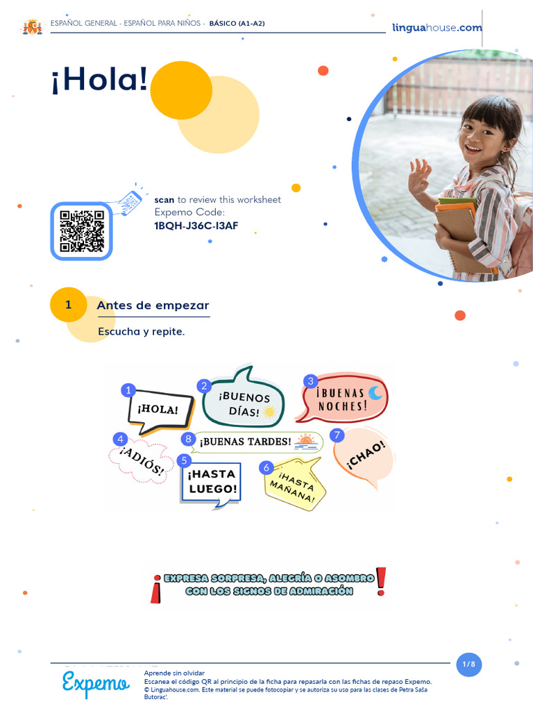 ¡Hola Castellano Spanish Student | PDF