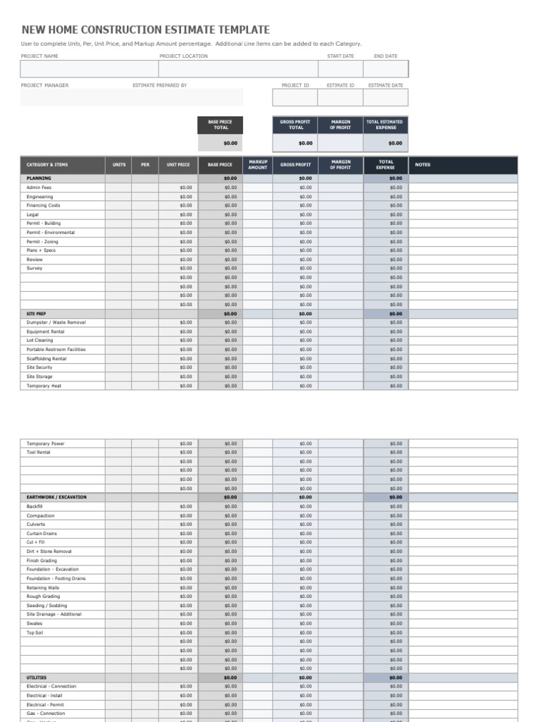 TAKEOFF TEMPLATE General | PDF
