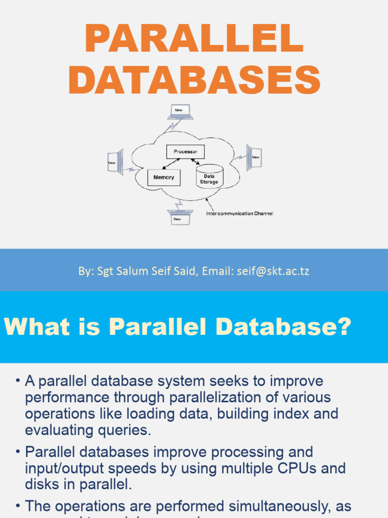Lect2 Parallel Database Pdf Parallel Computing Databases