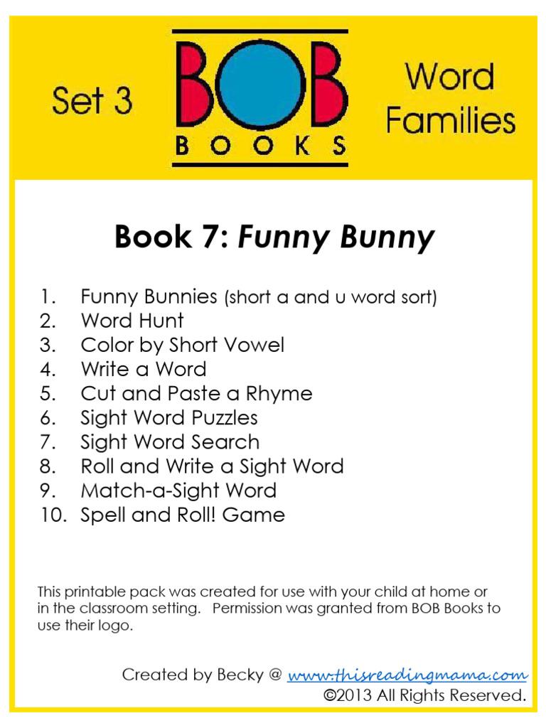 FunnyBunny S3B7 ThisReadingMama | PDF