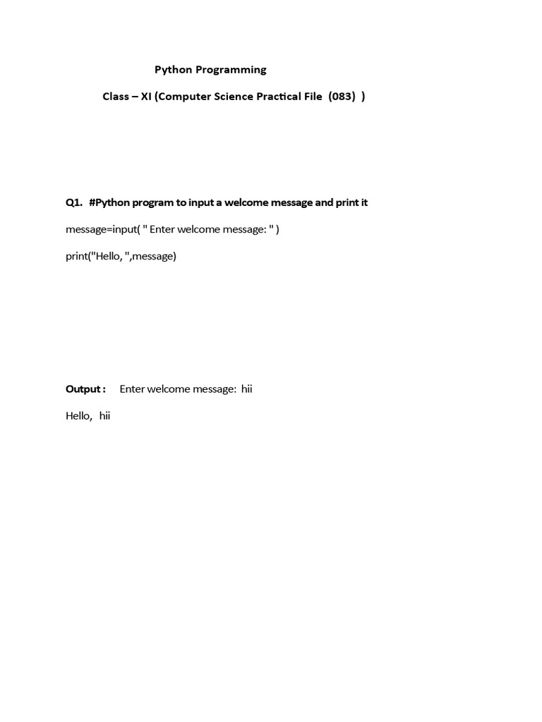 Class 11 CBSE Computer Science General Practical | Download Free PDF ...