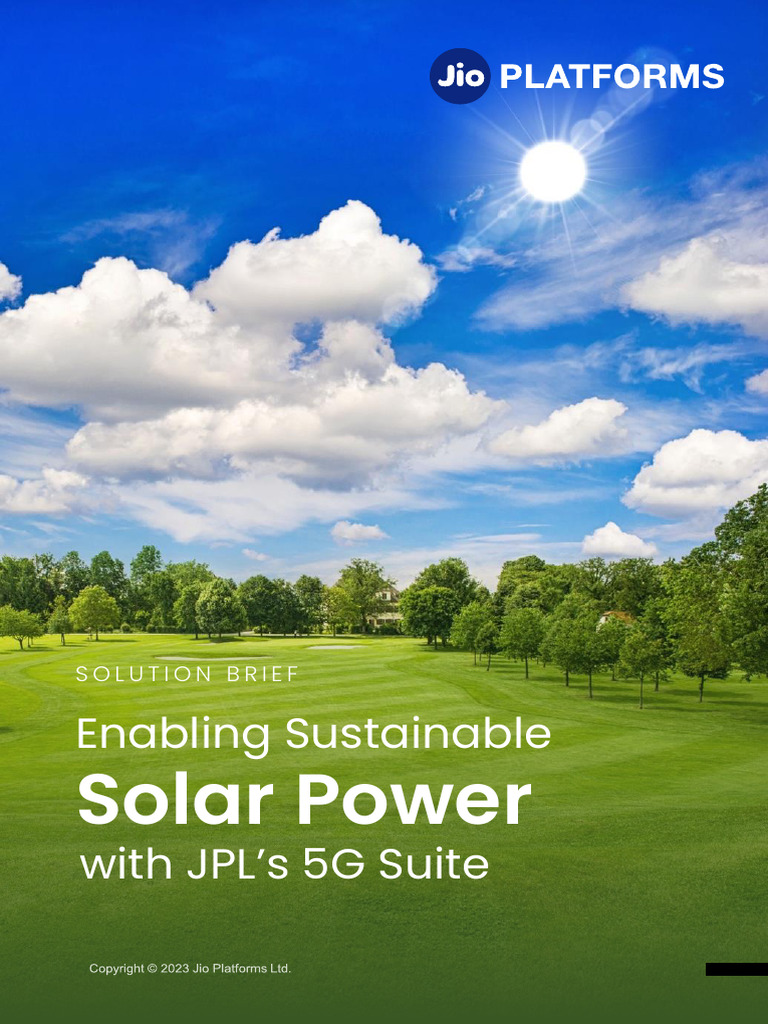 Enabling Sustainable Solar Power With JPL - S 5G Suite | PDF | Solar ...