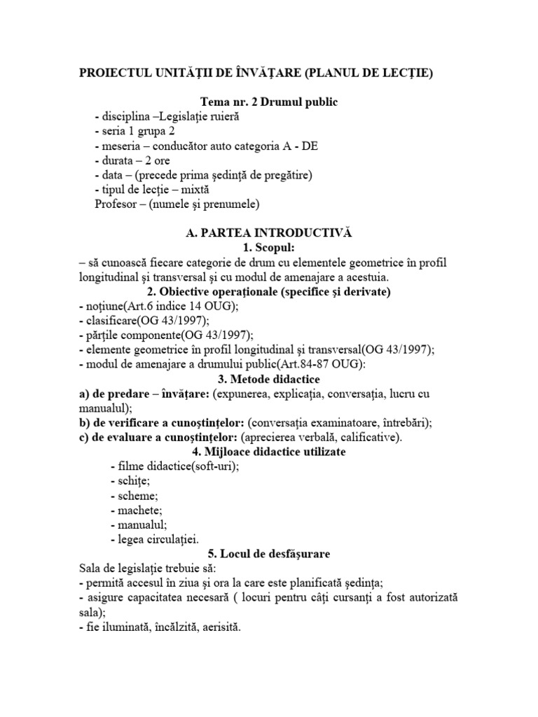 R..Tema 2 Drumul Public | PDF