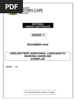 English Fal P3 GR12 Memo September 2023 | PDF | Essays | Vocabulary