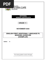 Math Lit Grade 11 P1 Nov Exam Exemplar Memo 2024 | PDF | Mathematics