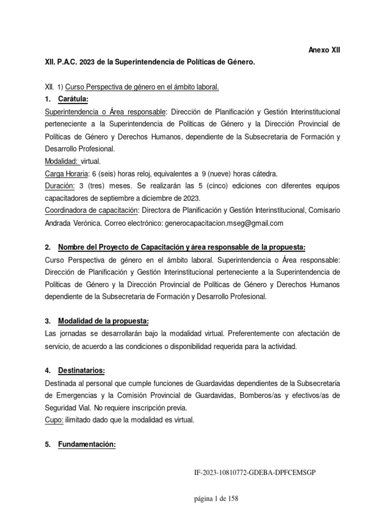 RESO-2023-1-GDEBA-SSFYDPMSGP-IF-2023-Anexo Ver Propuesta Pedagogica | PDF