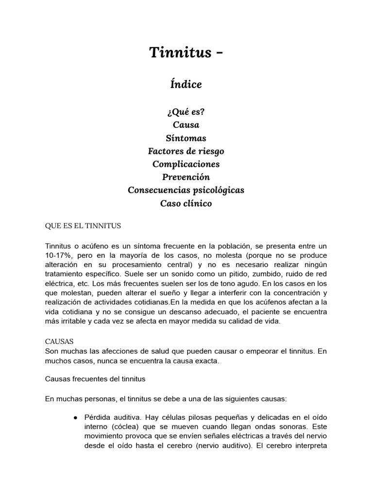 Tinnitus | PDF